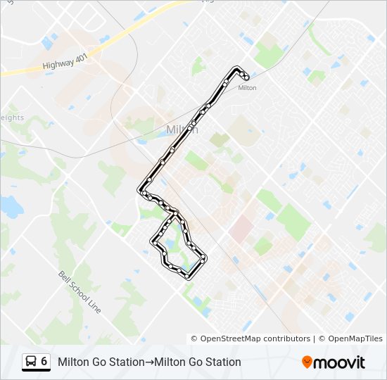 6 Route: Schedules, Stops & Maps - Milton Go Station‎→Milton Go Station ...