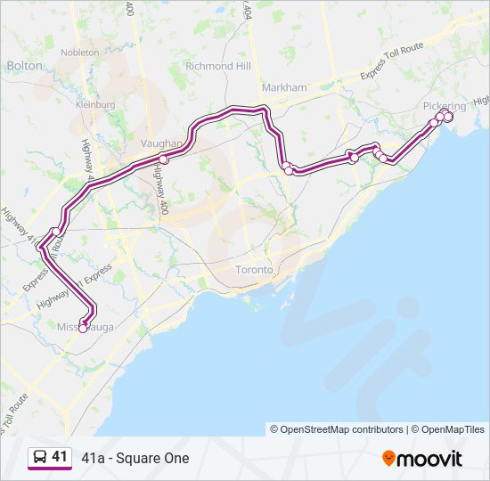 41 Route: Schedules, Stops & Maps - 41a - Square One (Updated)