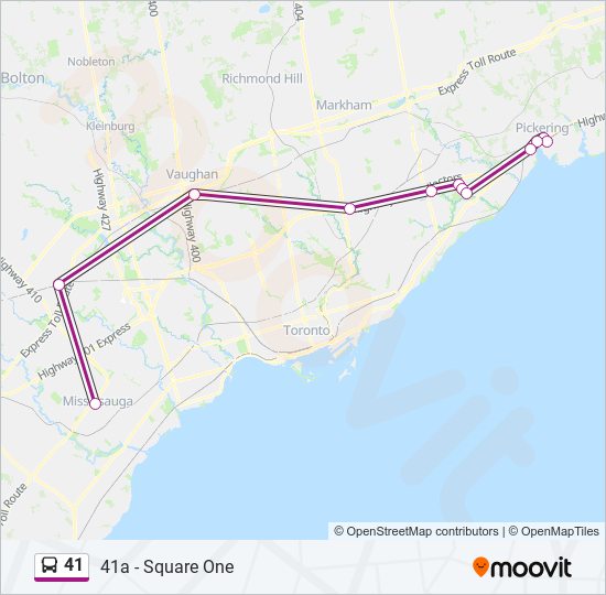 41 Route: Schedules, Stops & Maps - 41a - Square One (Updated)