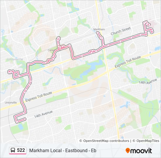 522 Route: Schedules, Stops & Maps - Markham Local - Eastbound - Eb ...