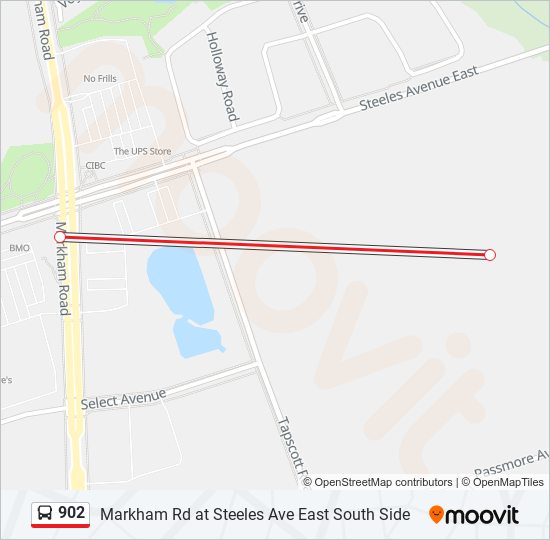 902 Route: Schedules, Stops & Maps - Markham Rd at Steeles Ave East ...