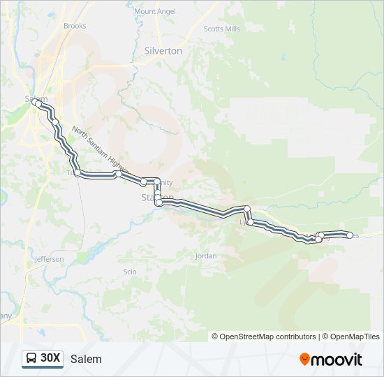 Ruta 30x: horarios, paradas y mapas - Salem (Actualizado)