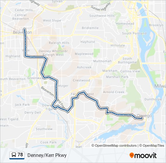 78 Route: Schedules, Stops & Maps - Beaverton Transit Center (South ...