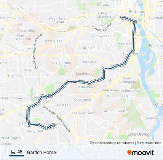 Ruta 45: horarios, paradas y mapas - SW Columbia & 16th (East ...