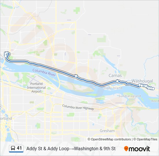 41 Route: Schedules, Stops & Maps - Addy St & Addy Loop‎→Washington ...