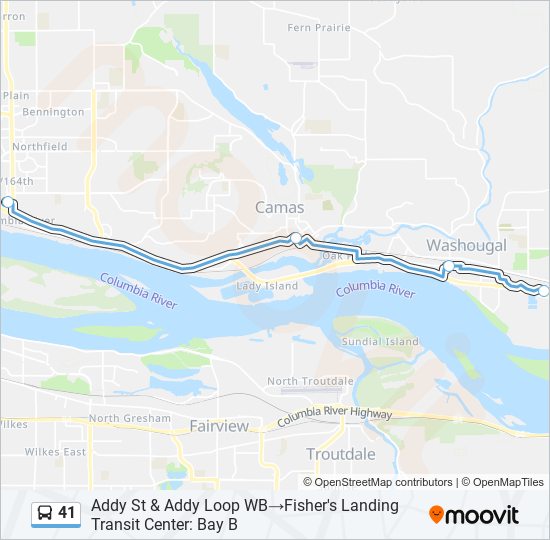 41 Route: Schedules, Stops & Maps - Addy St & Addy Loop WB‎→Fisher's ...
