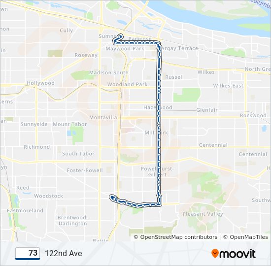 Ruta 73: horarios, paradas y mapas - Parkrose/ Sumner Transit Center ...