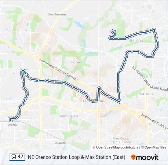 47 Route: Schedules, Stops & Maps - NE Orenco Station Loop & Max ...