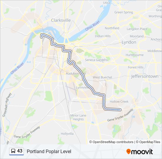 43 Route: Schedules, Stops & Maps - 35th & Bank (Updated)