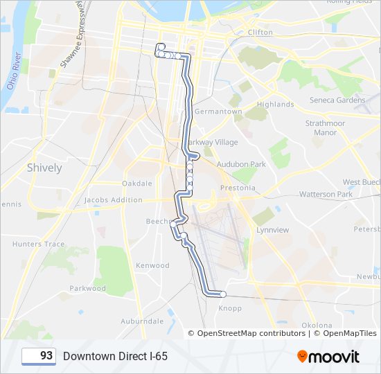 93 Route: Schedules, Stops & Maps - Downtown Direct I-65 (Updated)