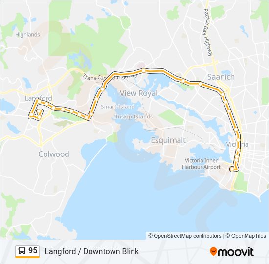 95 Route: Schedules, Stops & Maps - Blink - to Langford (Updated)
