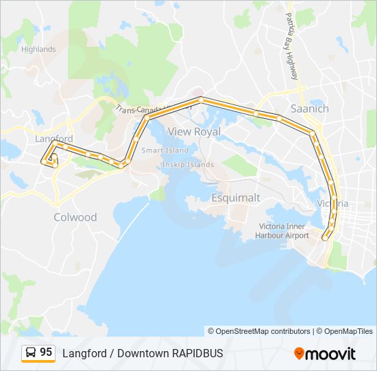 95 Route: Schedules, Stops & Maps - Blink - to Langford (Updated)