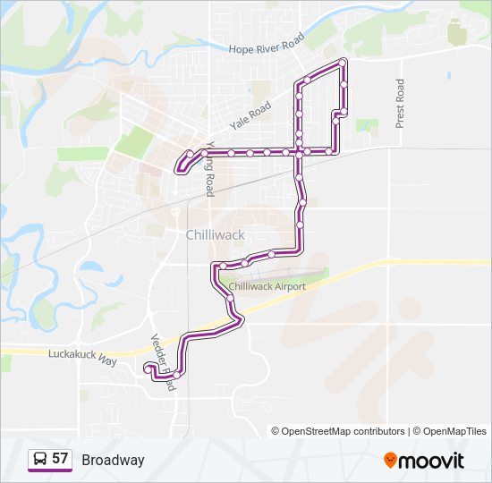 57 Route: Schedules, Stops & Maps - Broadway - to Downtown (Updated)