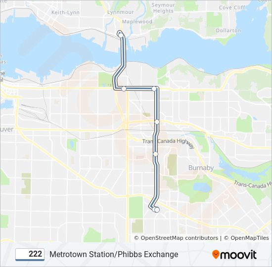 222 Route: Schedules, Stops & Maps - Metrotown Station (Updated)