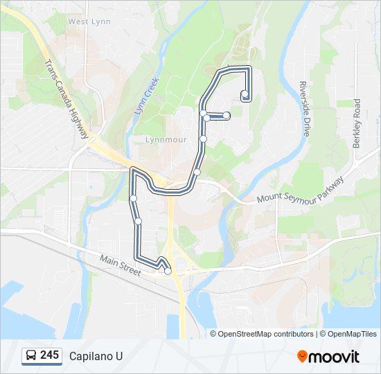 245 Route: Schedules, Stops & Maps - Capilano U (Updated)