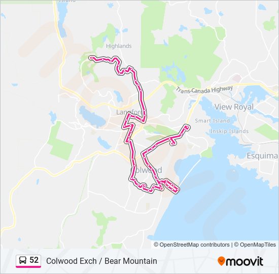 52 Route: Schedules, Stops & Maps - Bear Mountain - via Lagoon (Updated)