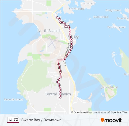 72 Route: Schedules, Stops & Maps - Saanichton Exch (Updated)