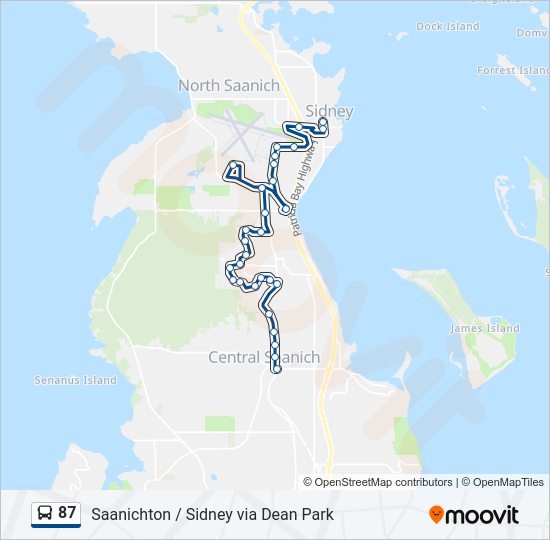 87 Route: Schedules, Stops & Maps - Dean Park via Airport to Saanichton ...
