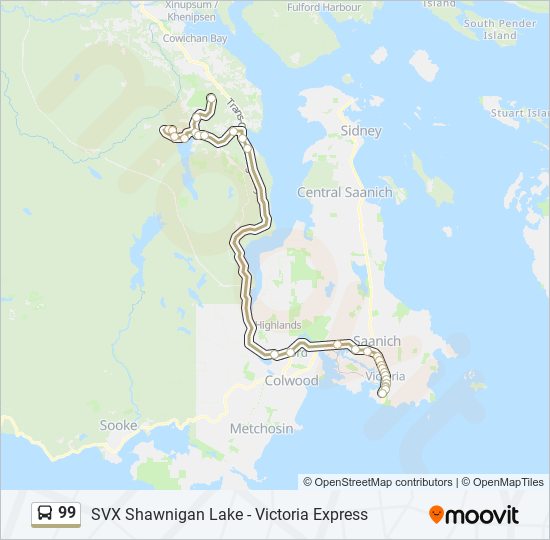 99 Route: Schedules, Stops & Maps - Svx - to Victoria (Updated)