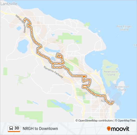 30 Route: Schedules, Stops & Maps - NRGH to Downtown (Updated)