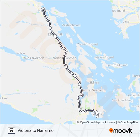 vi connector Route: Schedules, Stops & Maps - Victoria to Nanaimo (Updated)