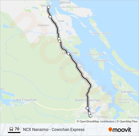 70 Route: Schedules, Stops & Maps - Ncx to Duncan (Updated)