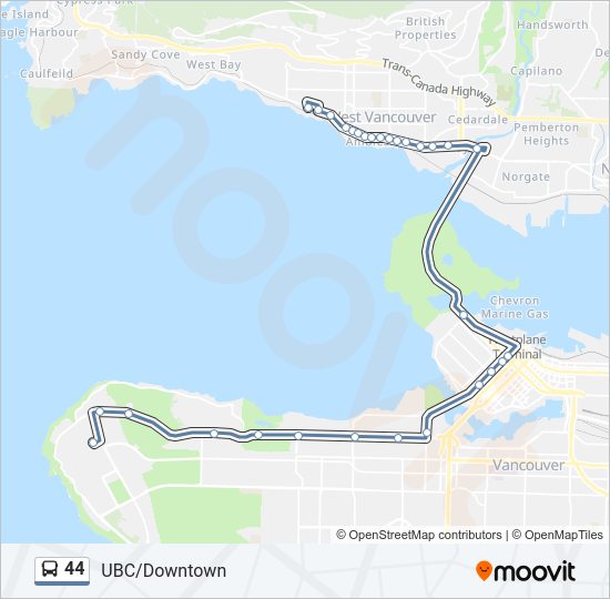 44 Route: Schedules, Stops & Maps - Dundarave Express (Updated)