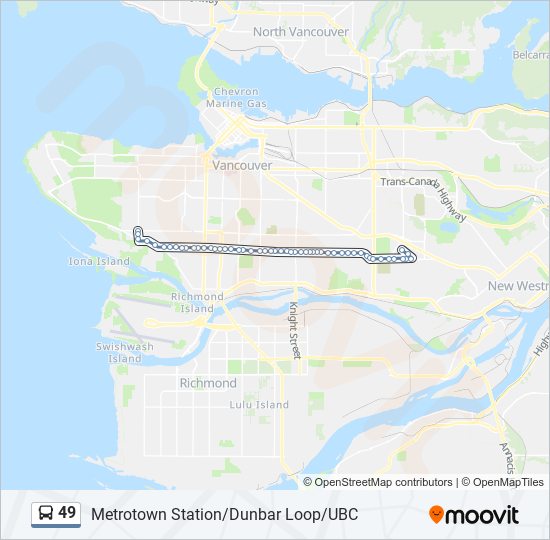 49 Route: Schedules, Stops & Maps - Dunbar Loop (Updated)