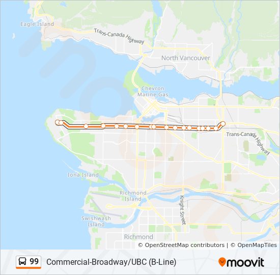 99 Route: Schedules, Stops & Maps - To Boundary B-Line (Updated)