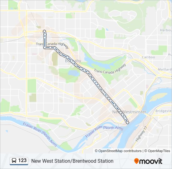 123 Route: Schedules, Stops & Maps - New West Station (Updated)
