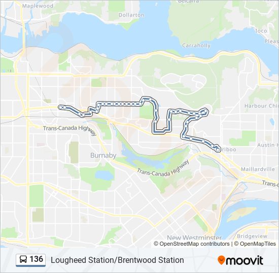 136 Route: Schedules, Stops & Maps - Brentwood Station (Updated)