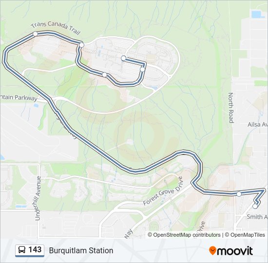 143 Route: Schedules, Stops & Maps - Burquitlam Station (Updated)