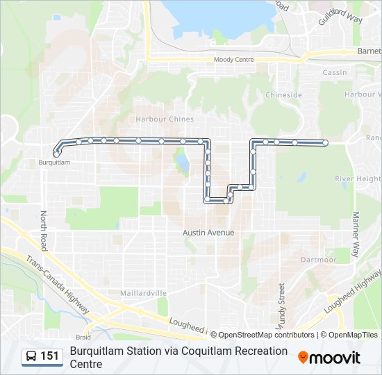 151 Route: Schedules, Stops & Maps - Burquitlam Station via Coquitlam ...