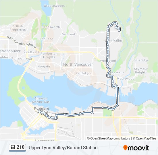 210 Route: Schedules, Stops & Maps - Burrard Station (Updated)