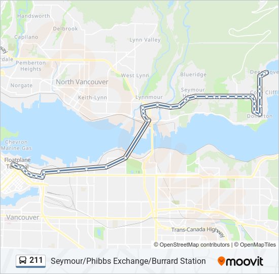 211 Route: Schedules, Stops & Maps - Burrard Station (Updated)