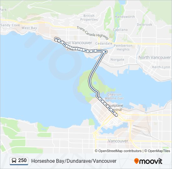 250 Route: Schedules, Stops & Maps - Dundarave to 25th & Marine (Updated)