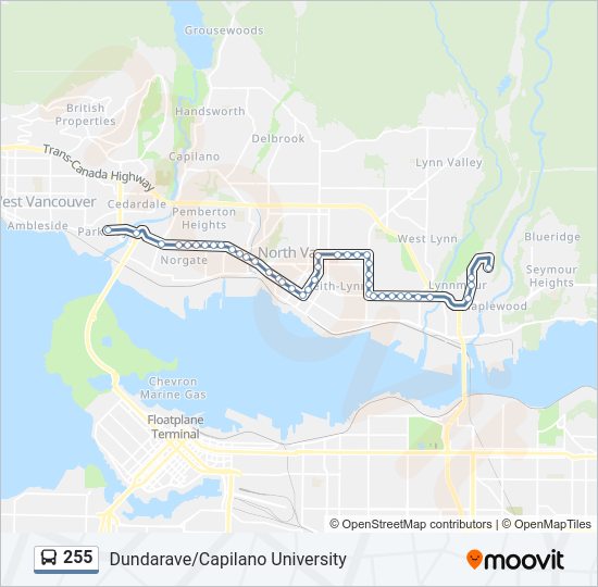 255 Route: Schedules, Stops & Maps - Park Royal Only (Updated)