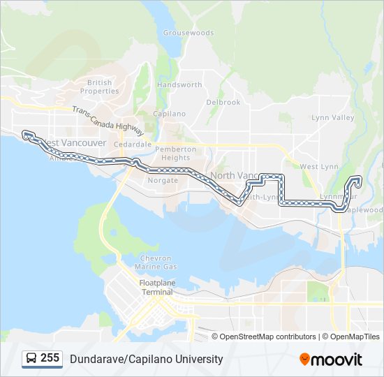 255 Route: Schedules, Stops & Maps - Dundarave - to 25th & Marine (Updated)