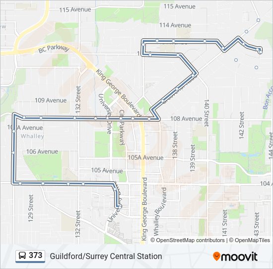 373 Route: Schedules, Stops & Maps - Surrey Central Station (Updated)