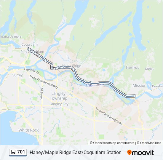 701 Route: Schedules, Stops & Maps - Mission City Station (Updated)