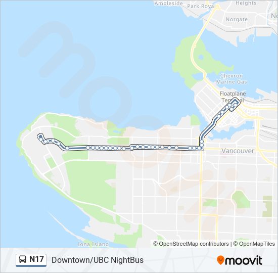 n17 Route: Schedules, Stops & Maps - UBC Nightbus (Updated)