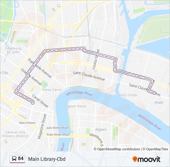 84 Route: Schedules, Stops & Maps - Main Library-Cbd (Updated)
