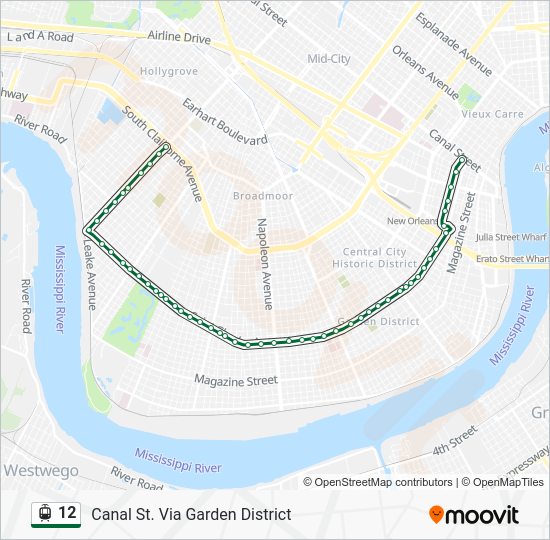 Nola Streetcar Stops