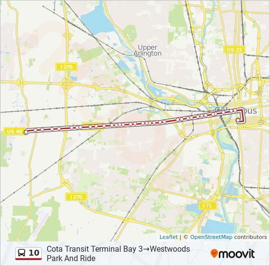 10 Route: Schedules, Stops & Maps - Cota Transit Terminal Bay 3‎→ ...