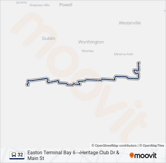 32 Route: Schedules, Stops & Maps - Easton Terminal Bay 6‎→Heritage ...