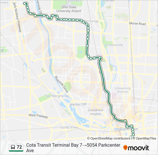72 Route Schedules Stops Maps Cota Transit Terminal Bay 7 5054
