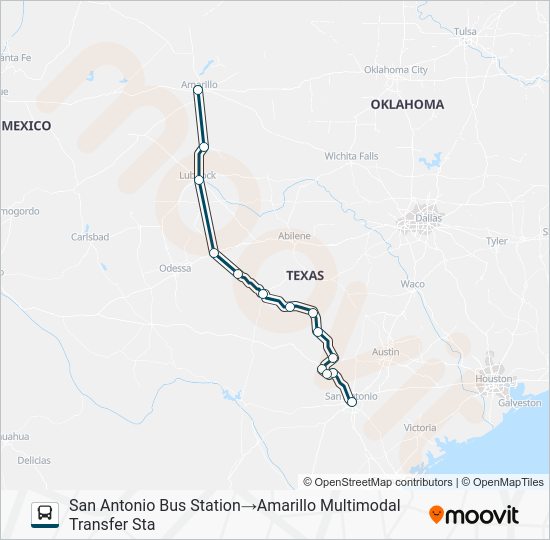 GREYHOUND US1184S Route: Schedules, Stops & Maps - San Antonio Bus ...