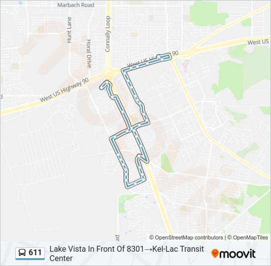 Ruta 611: horarios, paradas y mapas - Lake Vista In Front Of 8301‎→Kel ...