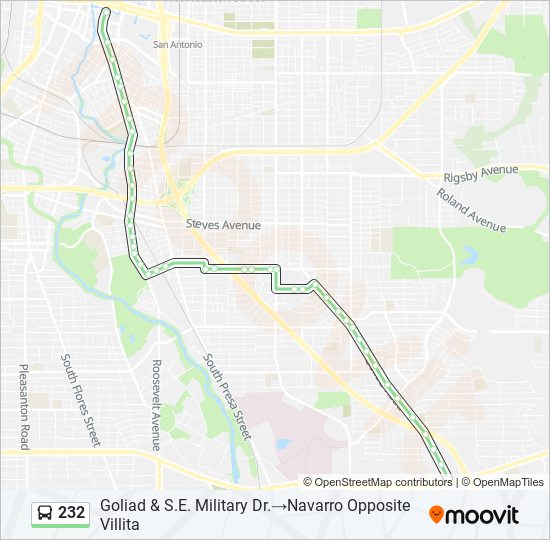 232 Route: Schedules, Stops & Maps - Goliad & S.E. Military Dr.‎→ ...