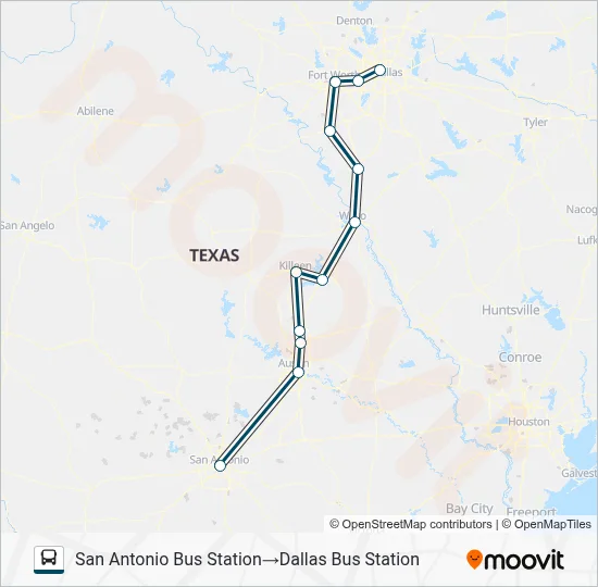 GREYHOUND US1159S Route: Schedules, Stops & Maps - San Antonio Bus ...